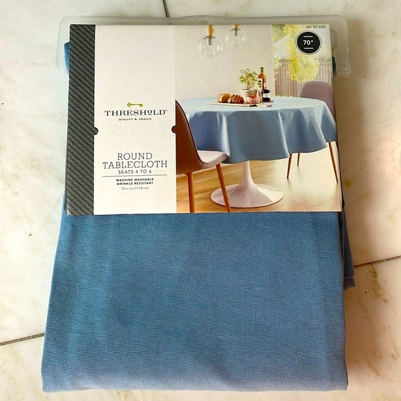 Threshold | Dining | Threshold For Target Light Blue Round Tablecloth 7 ...